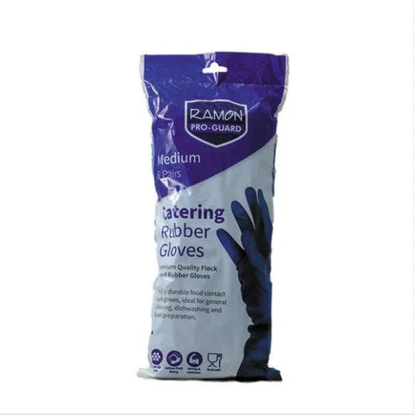 Ramon Pro Guard Medium Catering Rubber Gloves 6 Pairs (Pack of 1 ...