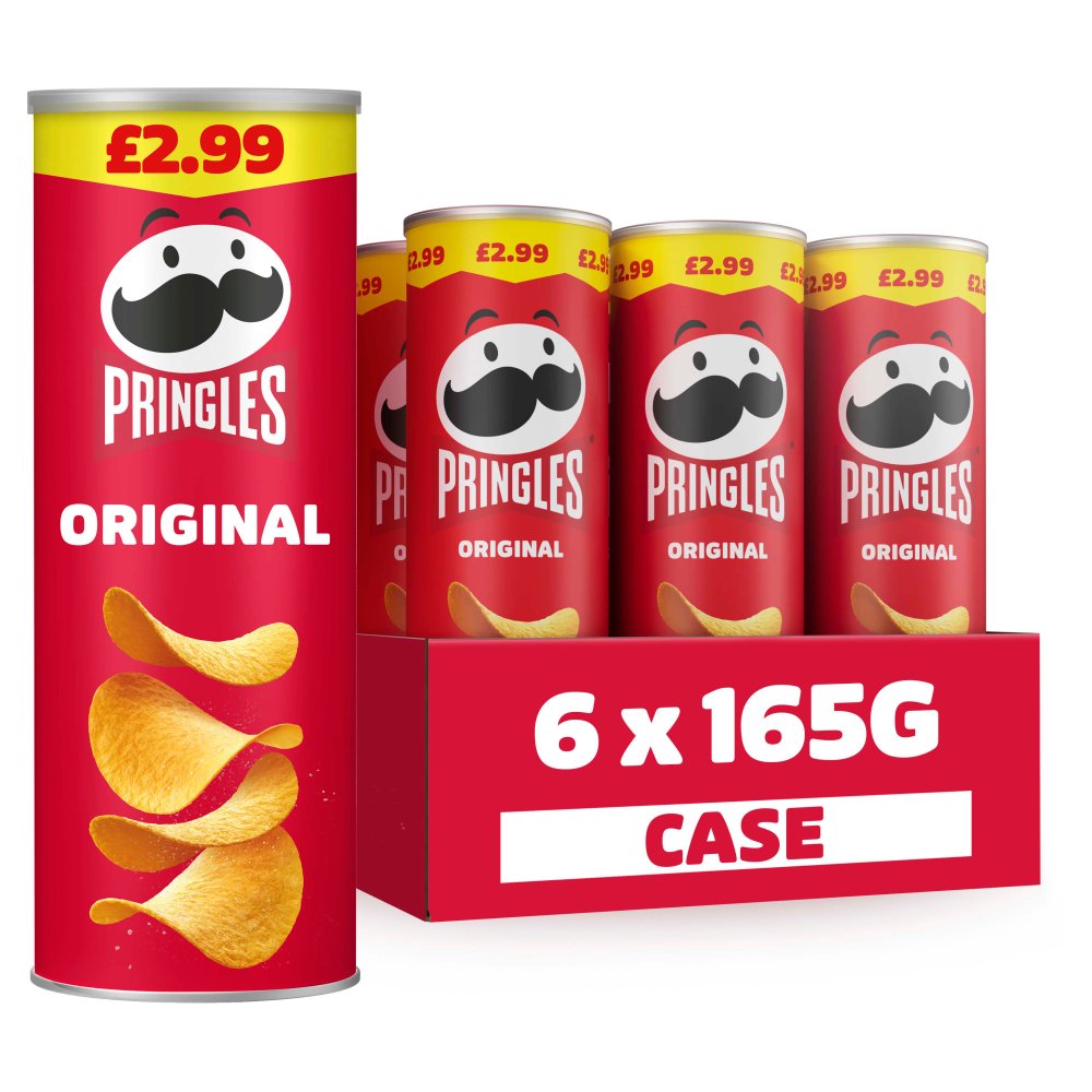 Pringles Original Sharing Crisps 6 x 165g PM2.99 | Bulkbuydirect